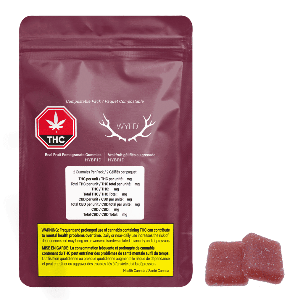 Buy 1:1 Real Fruit Pomegranate Gummies 10mg by WYLD