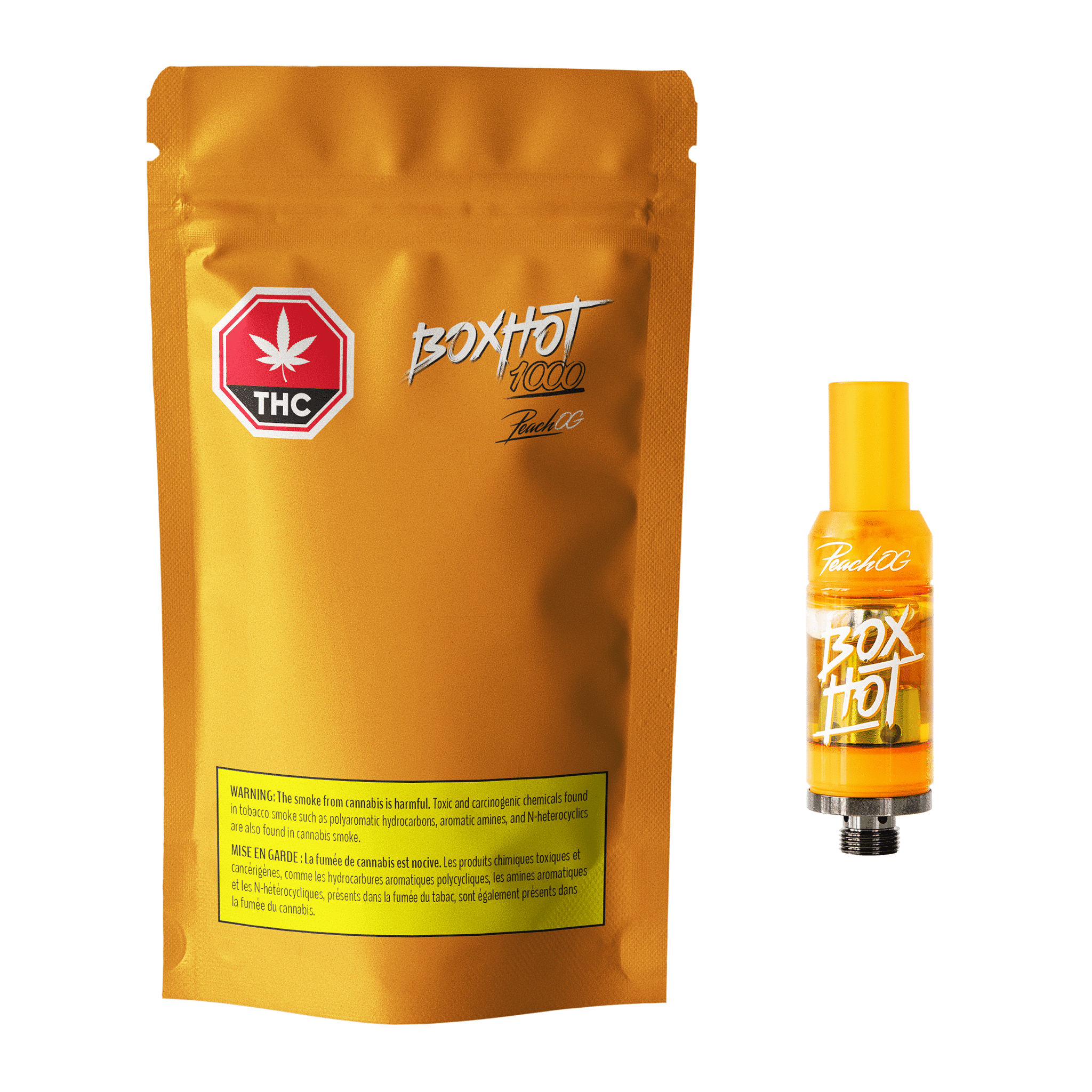 Peach OG (1000mg THC) - Vape Cart - by Boxhot | Mendo