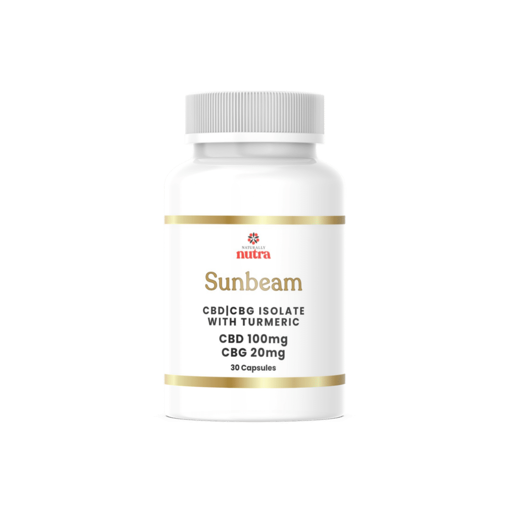 Buy Sunbeam CBD CBG Turmeric Capsules 30 Count by Naturally Nutra
