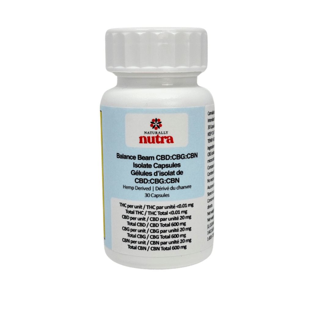 Buy Balance Beam CBD CBG CBN 30 Capsules by Naturally Nutra
